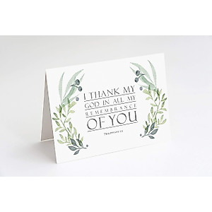 Thank You Inspirational Greeting Cards with Scripture - Pack of 24