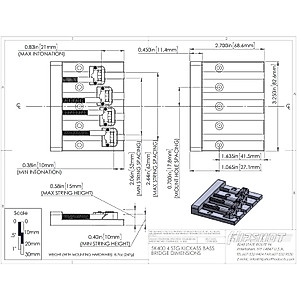 Hipshot KickAss High-mass Bass Bridge for 5-bolt Fender, Chrome
