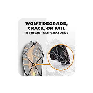 Yaktrax Hiking and Walking Traction Cleats for Snow, Ice, and Rock (Medium/Large)