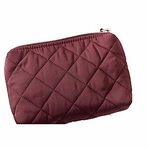 Vera Bradley Performance Twill Cosmetic Makeup Organizer Bag, Raisin