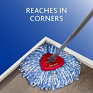 O-Cedar EasyWring RinseClean Microfiber Spin Mop & Bucket Floor Cleaning System with 4 Extra Refills,