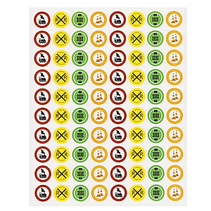 BLUE PANDA 50 Sheets Railroad Potty Training Chart for Toddlers Boys & Girls with 800 Train Stickers (10.3x8.3 in) - Potty Sticker Chart