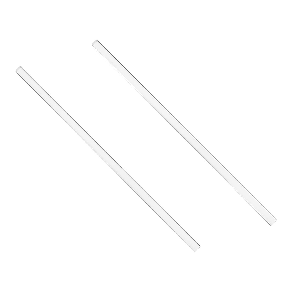 Fielect 4Pcs Clear Acrylic Round Rod Standard Plexiglas PMMA Bar Tolerance for DIY 6mm Diameter 250mm Height