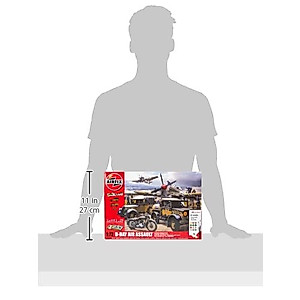 Airfix D-Day Air Assault 1:72 WWII Military Diorama Plastic Model Gift Set A50157A, Multi