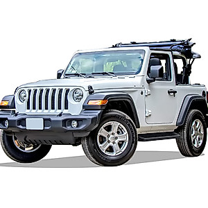 APS Running Boards (Nerf Bars Side Steps Bars) Compatible with Jeep Wrangler JL 2018-2024 2-Door (Factory sidesteps or Rock Rails Have to be Removed) (Black Powder Coated Running Board Style)
