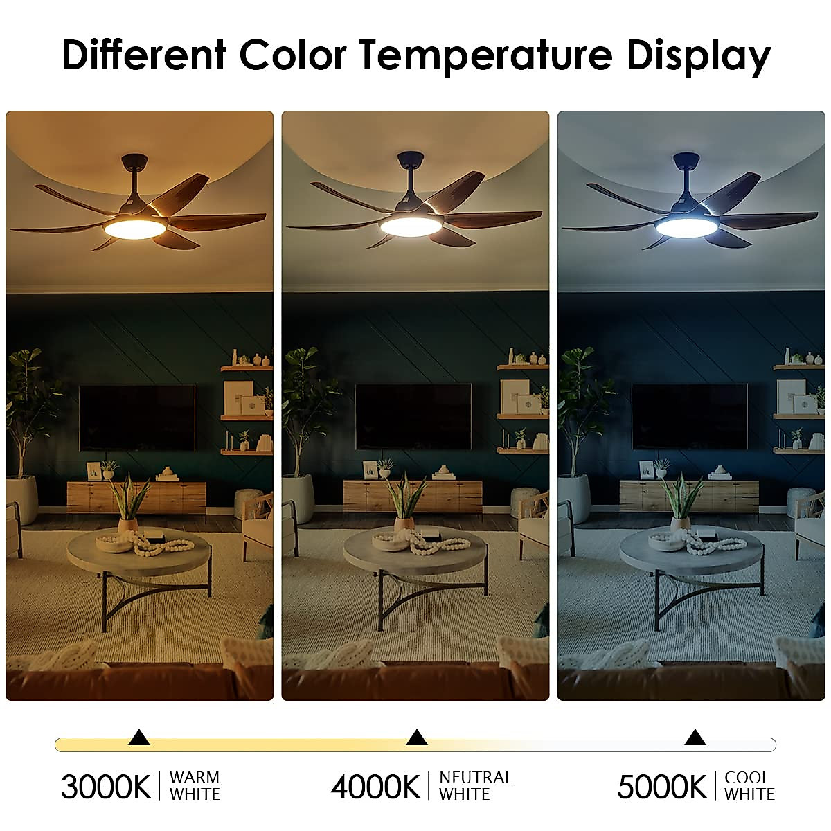 GDLT Farmhouse Ceiling Fan Chandelier, 56" Rustic Brown Ceiling Fan Light with Reversible Motor, with Remote Vintage 6 Blades Ceiling Fan Chandelier for Patio, Living Room, Dining Room