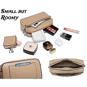 ER.Roulour Small Crossbody Bags for Women with Coin Purse Wide Strap Cell Phone Purse Zipper Shoulder Bag Trendy Designer Camera Handbags