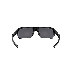 Oakley Men's OO9363 Flak Beta Rectangular Sunglasses, Polished Black/Black Iridium, 64 mm