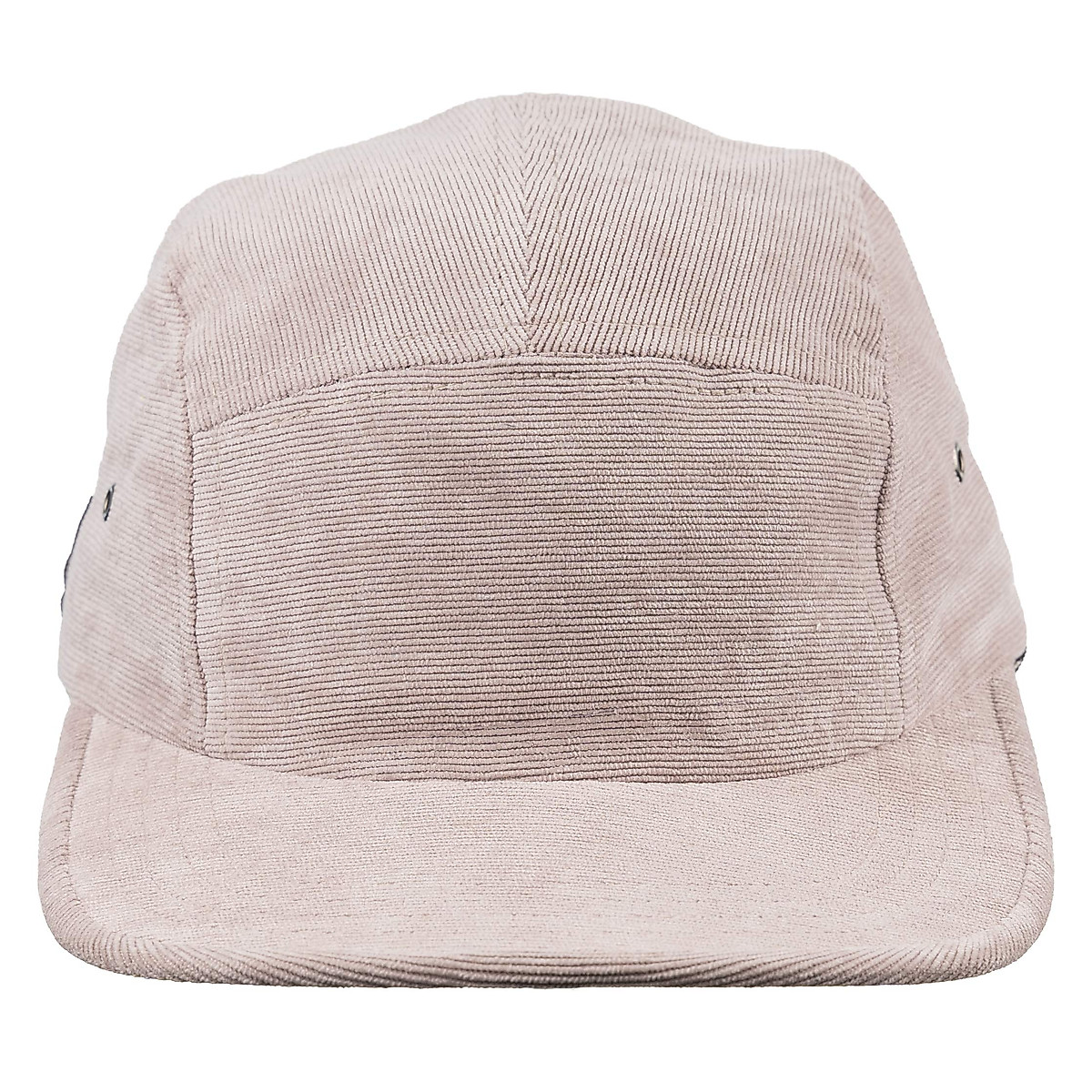 FLVFF 5 Panel Hat for Men Women Flat Brim Baseball Cap Urban Street Camper Hats (F1) (Beige Corduroy)