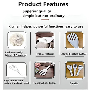 Fatty Cat Jumbo Large Plastic Rice Paddle Spatula Scoop, 11" Long, 1 pcs per case