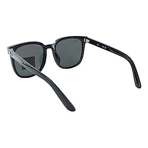 Ray-Ban RB4401D Square Sunglasses, Black/Dark Grey, 57 mm