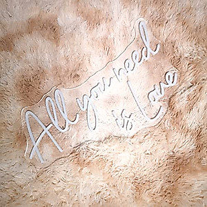 All Your Need Is Love Neon Sign, LED Neon Light Sign for Wall Décor, Neon Signs for Birthday Wedding Bachelorette Engagement Party Bar Decoration,Warm White, 22X11.9 IN