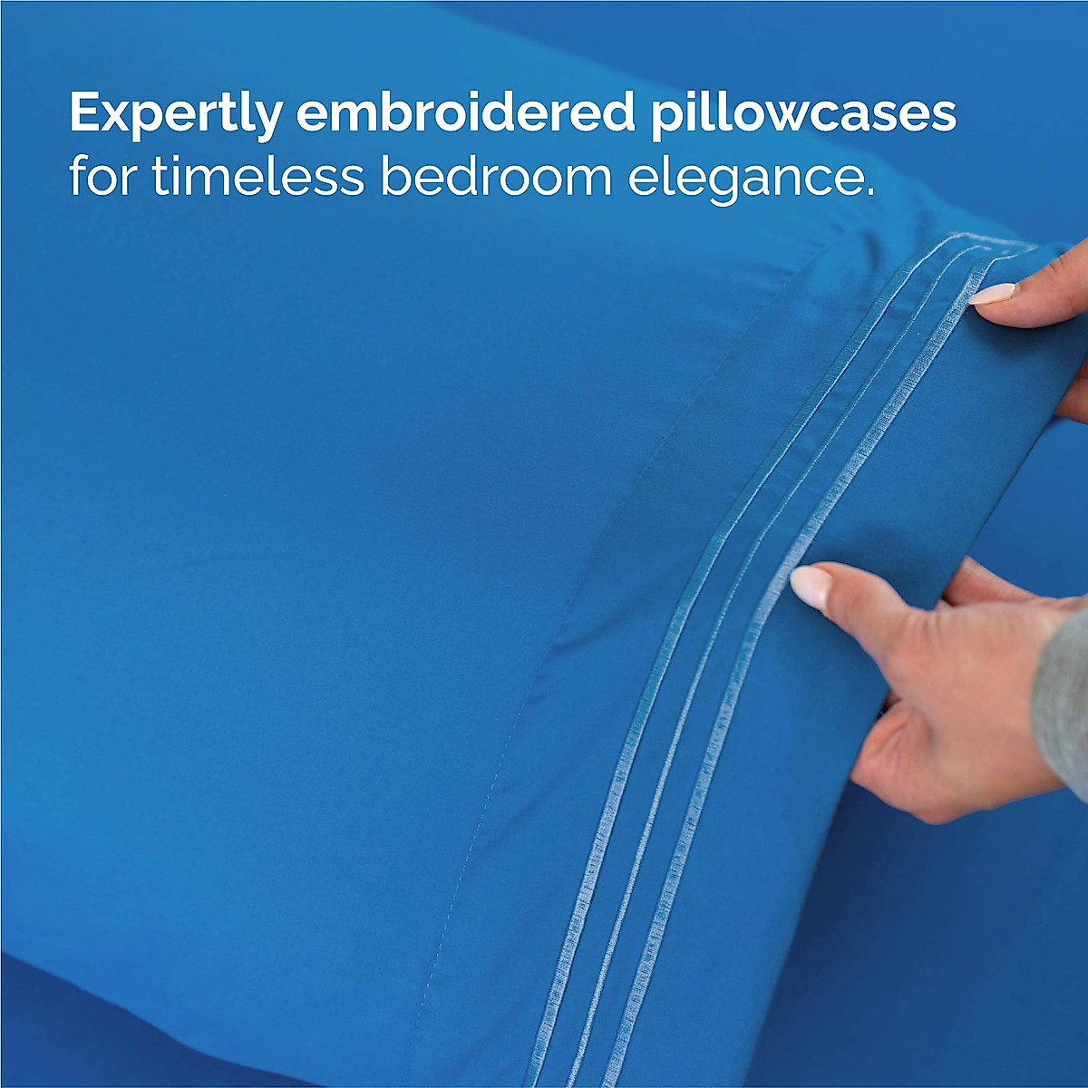 King Size 4 Piece Sheet Set - Comfy Breathable & Cooling Bed Sheets Set - Hotel Luxury Bedding for Women, Men, Kids & Teens - Deep Pockets, Easy-Fit, Super Soft & Wrinkle Free - Oeko-Tex - Royal Blue