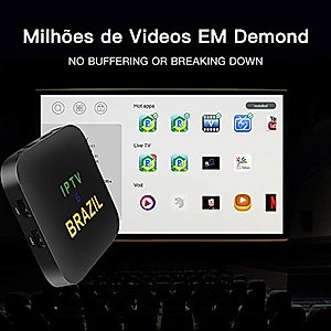 2023 Brazilian IPTV Brazil Box Mini Size Remote Control ARM Cortex A53 CPU ARM Mali-450 GPU
