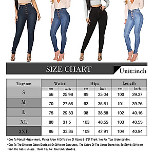 KUNMI Womens Curvy High Waist Stretch Butt Lifting Skinny Colombian Jeans Dark Wash