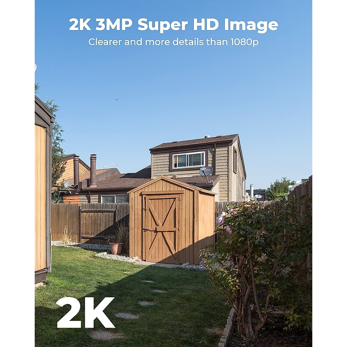 REOLINK 3MP Outdoor Cameras for Home Security, Argus 2E+Solar Panel, No Hub Needed, Local Storage, Human/Vehicle Detection, Rechargeable Battery Solar Powered Camera with 32GB SD Card