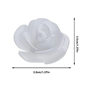 cnomg 200pcs Mini Artificial Rose Artificial Fake Rose Head Foam Artificial Rose for DIY Crafts Wedding Party Valentine's Day Festival Home Decoration(200, White)