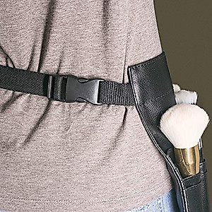 DFIEER 22 Pockets Professional Cosmetic Makeup Brush Bag with Artist Belt Strap for Women (Brush Not Included)