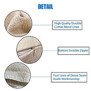 Fukeen Floral Saying Decorative Pillow Covers Inspirational Quotes Home Decor Cotton Linen Throw Pillow Cases Square Standard 18x18 Inch Pillowcase Cushion Cover, She Believed She Could So She Did