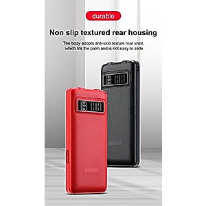 Unlocked GSM Big Button Feature Cell Phone for Elderly, 2.4" Screen Dual SIM 6800mAh Battery SOS Key Mobile Phone Easy to Use (Red)