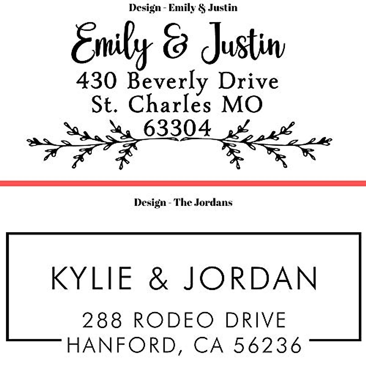 20 Designs to Choose!! Personalized - Address Stamp - Customized Stamp - Self-Inking Return Address Mail 3 Lines Custom Address Stamper - Black Red Blue Purple Green Ink - Wedding Invitation Stamp