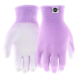 Miracle-Gro MG37169/WML PU Dipped Gloves – Medium-Large, Women’s Water Resistant, Seamless Knit Nylon Shell Gloves