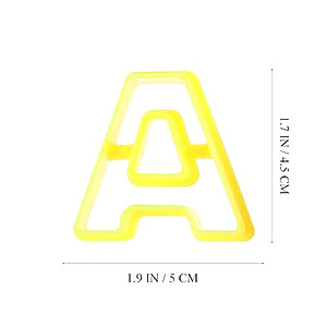 Cookie Cutter Letter Fondant Mini: Tofficu 26Pcs Plastic Alphabet Cookie Cutters - Cute Cracker Cutters Set - Cookie Cutters for Kids Baking Decorating Cake Fruit Baby Shower