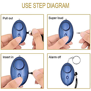 KOSIN Safe Sound Personal Alarm, 5 Pack 140DB Personal Security Alarm Keychain with LED Lights, Emergency Safety Alarm for Women, Men, Children, Elderly