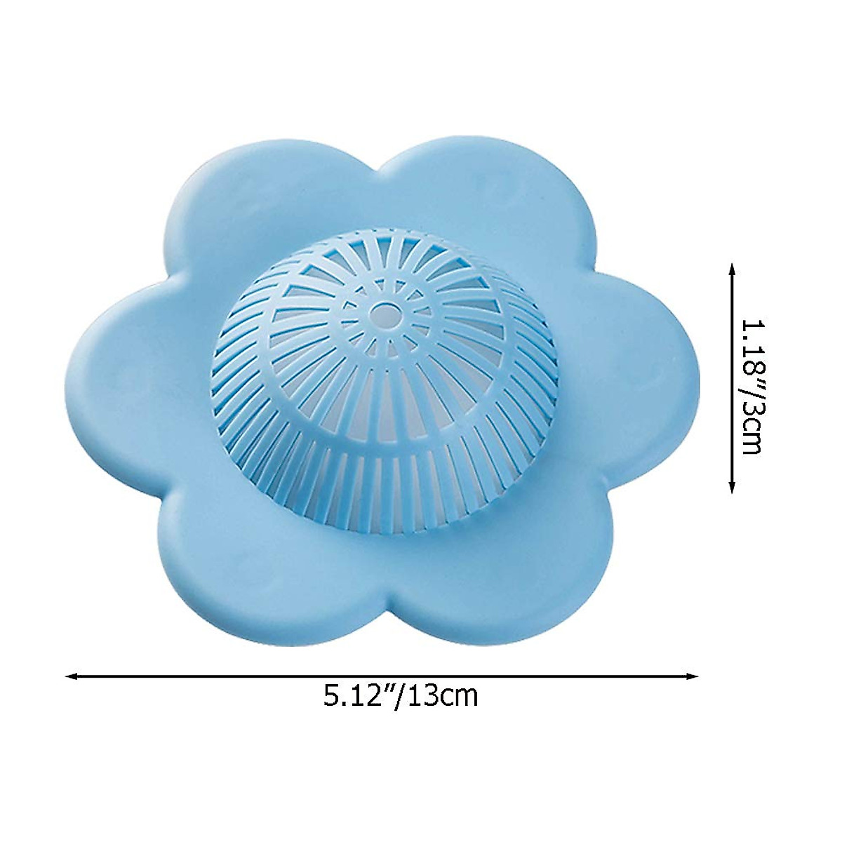 UMBWORLD Hair Catcher Silicone Hair Stopper Shower Drain Covers with Suction Cups Suit for Bathroom Bathtub and Kitchen 4 Pack