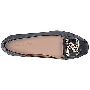 Aerosoles Women's Bristol Ballet Flat, NAVY LEATHER, 9