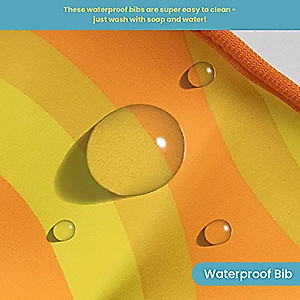 LA Baby Crumb Snatcher Waterproof Pocket Bib Large, Catch-All Pocket Design, 4-Pack (Tiger, Hippo, Frog, Dolphin)