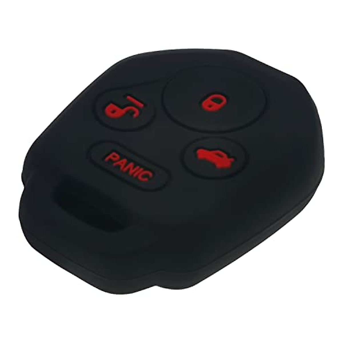 waymei Silicone Key Fob Cover Remote Keyless Case Protector Compatible with 2008-2019 Subaru Crosstrek Forester Impreza Legacy Outback Tribeca WRX STI XV Crosstrek (4 Buttons Black & Pink)