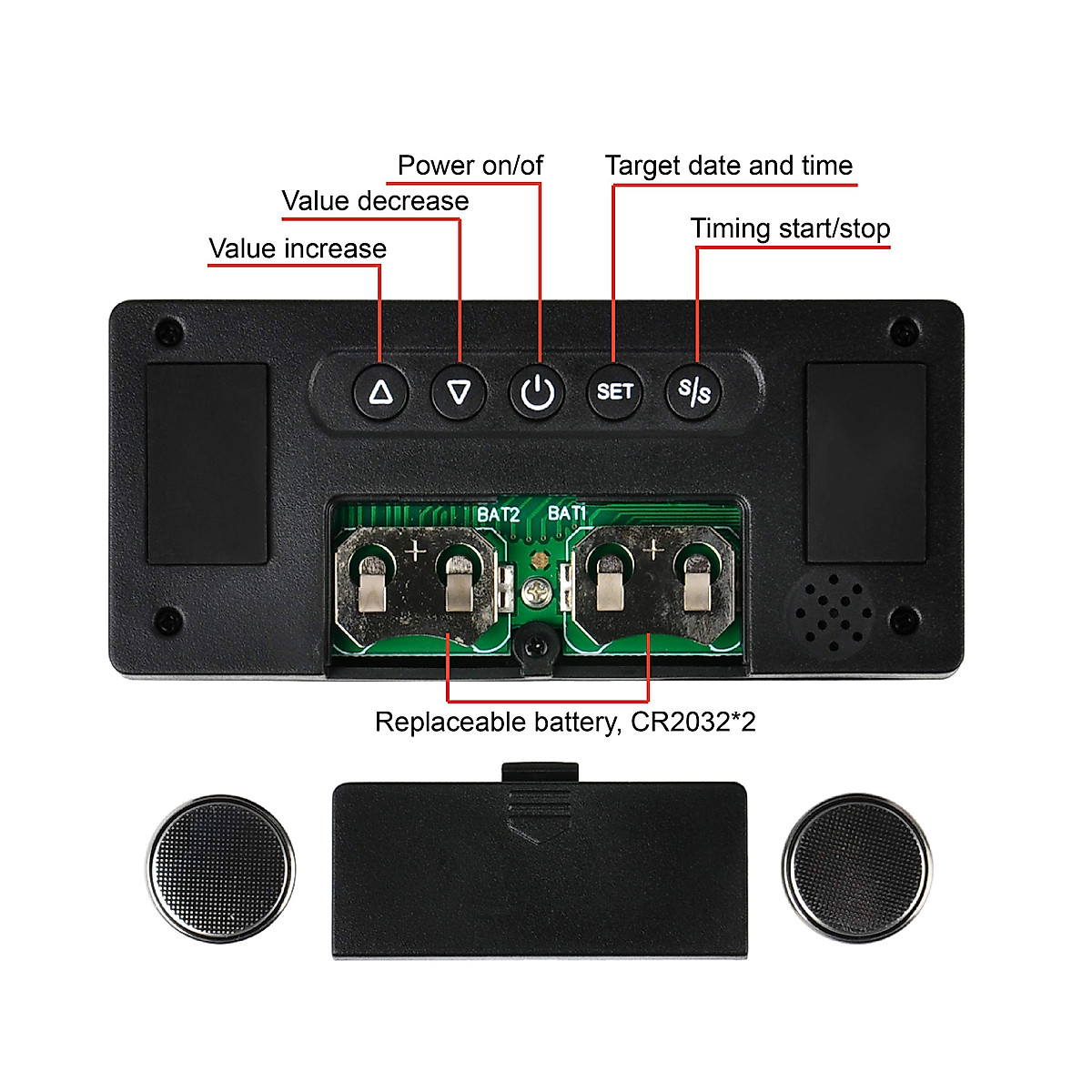 Runleader Digital 9999 Days Countdown Event Reminder Timer, Use for Wedding Retirement Christmas Vacation Lab Homework Exercise Gym Workout Sports Classroom Meeting Working Kitchen Cooking