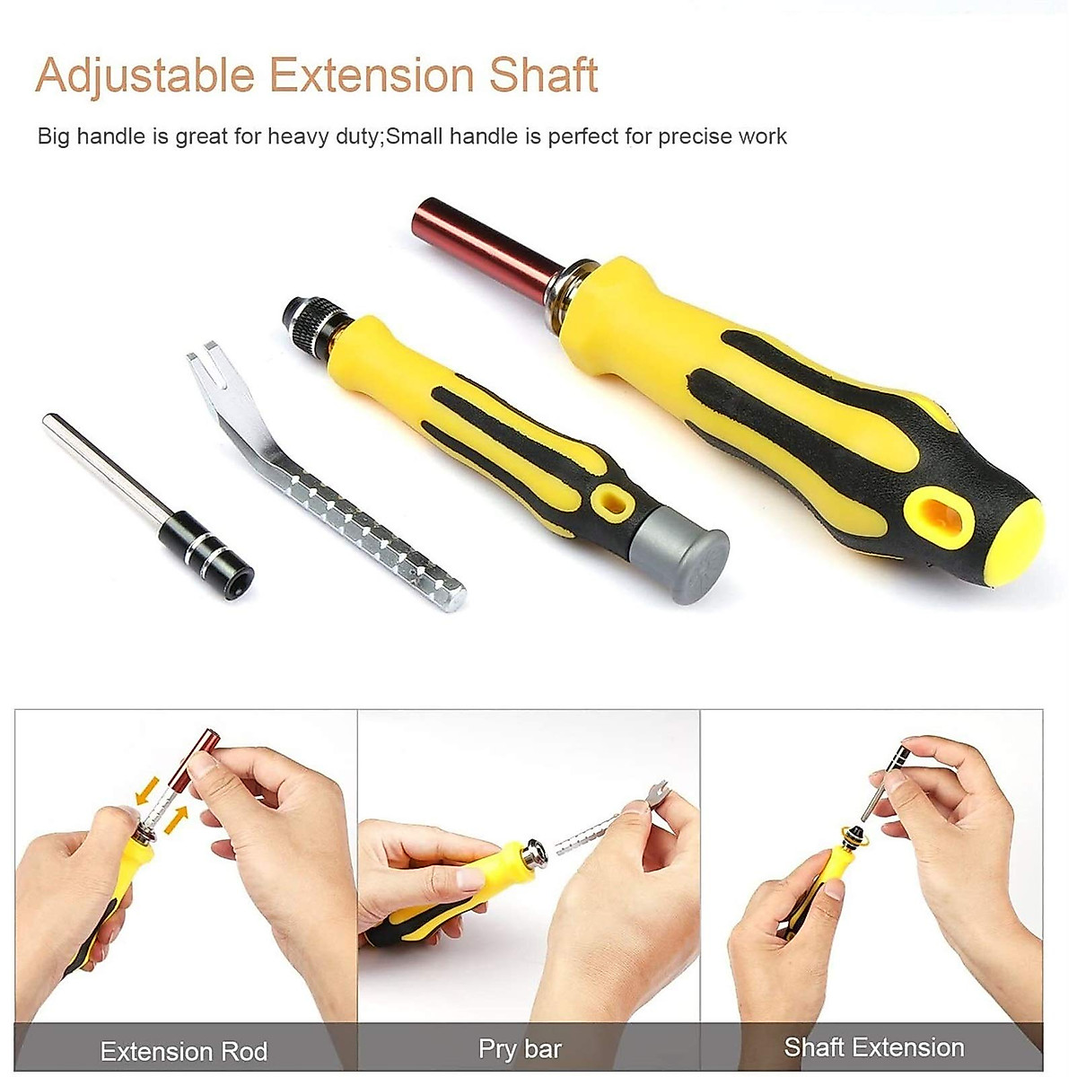 ZRSJ 71 Piece Precision Screwdriver Kit Accessory Set, Professional Magnetic Screwdriver Set, Compatible with iPhone, iPad, Mac, Tablet, Notebook and More (Color : Yellow)