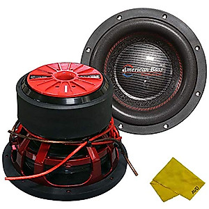 American Bass 10" Competition Car Subwoofer, 3000 Watt Maximum Power, Bass Surround Speaker, Car Audio Stereo Subwoofer - 10 inch, Dual 4 Ohm Voice Coil
