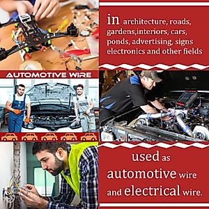 THLY 150FT 16 Gauge Wire, Automotive Wire 16 AWG Wire Electrical Wire 12V/24V Low Voltage Wire 2 Conductor Red and Black Wire for LED Light Bulbs Lamp Marine Car Speaker Wires