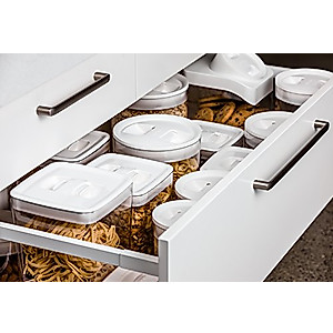 Click Clack Pantry Canister, 1.6-Quart, White Lid