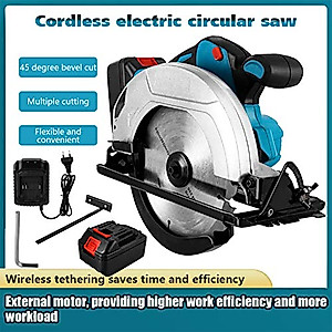 Amikadom #0BfN7w 20V 7 1/4 Inch Circular Saw with Battery