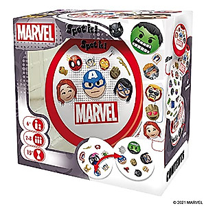 Zygomatic Spot It! Marvel Emojis - Marvel Super Heroes Family Card Game for Superhero Fun! Fast-Paced Matching Game for Kids and Adults, Ages 6+, 2-8 Players, 15 Minute Playtime, Made