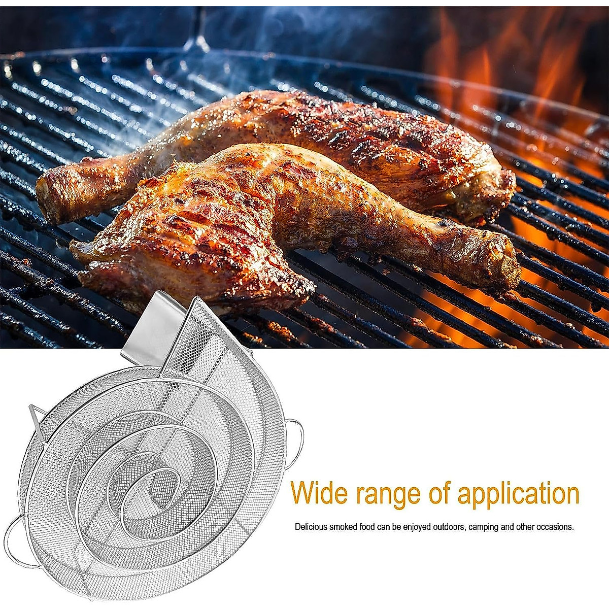 Cold Smoke Generator,Hot/Cold Smoke Generator for BBQ Grill Stainless Steel BBQ Smoker Grill Cooking Tools for Smoked Salmon,Cheese, Fish, Pork