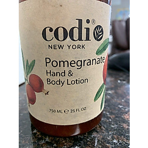 CODi Pomegranate Lotion - Body and Hand Lotion with Pump for Women and Men - Pomegranate Body Lotion with Wonderful Pomegranate Scent - Less Greasy, Quick Absorbent - 1 750ml Bottle and 2 100ml Tubes