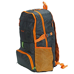 Rockland Packable Stowaway Backpack, Charcoal, Large