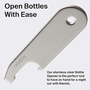 Orbitkey Active Rubber Key Organizer Jet Black Bottle Opener Compatible Key Organizer & Key Ring