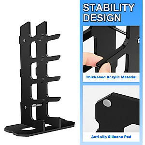 Cosmos Acrylic Knife Display Stand, Pocket Knife Holder EDC Knife Organizer Rack Folding Knife Display Case Multitool Storage Shelf Dagger Stand for Collection, Home Decoration (Solid Black)