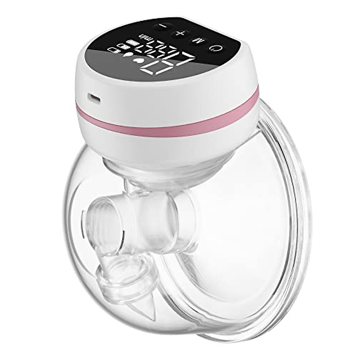 Wearable Breast Pump, LCD Hands-Free Pump, 3 Mode & 9 Levels Adjustable for Comfortable Pumping, Low Noise & Painless Electric Breastfeeding Pump, 24mm Flange (1)
