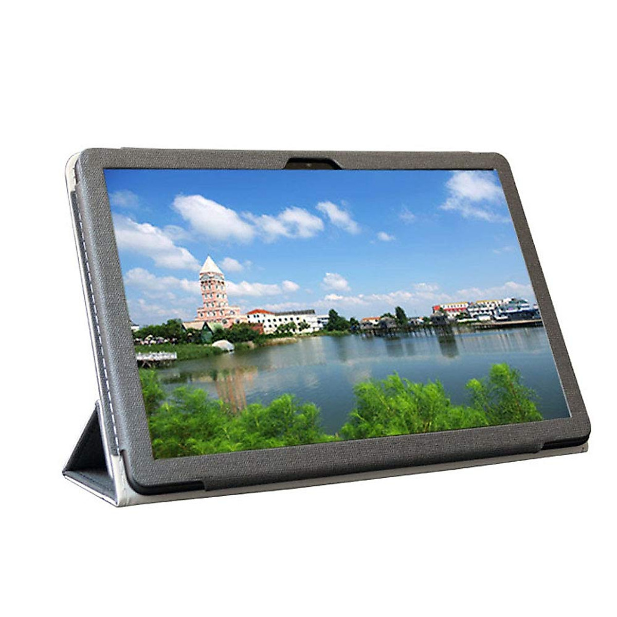 Zshion Tablet Case for Teclast P20HD/TECLAST M40,PU Leather Fold Stand Flip Case Cover for Teclast P20HD/TECLAST M40 (Black)