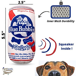 Nestpark Pup Light and Pups Blue Rubbin - Funny Dog Toys - Plush Squeaky Dog Toys for Medium, Small and Large - Cute Dog Gifts for Dog Birthday - Cool Stuffed Parody Dog Toys (2 Pack) (Mix)