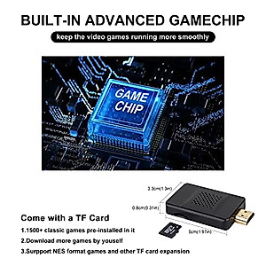 Wireless Mini Retro Game Console Built-in 1734 Classic Games Plug & Play Video TV Game Stick Support HDMI/AV Output with 2 Wireless Controllers Handheld Game Console………