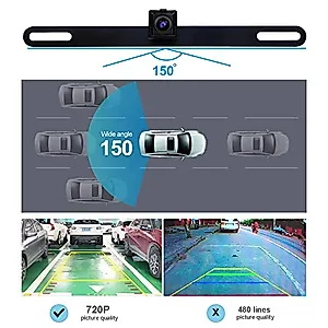 ATOTO AC-HD02LR 720P Rearview Camera with Live Rearview, HD Picture Quality, Night Vision / Waterproof, Compatible with ATOTO S8 /F7 Series/A6 KarLink/A6 PF Version. Not Compatible with SA102/ A6Y/P8