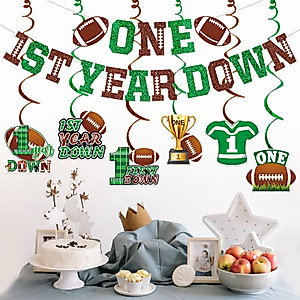 1St Year Down Football Party Decorations First Year Down Football Birthday Party Banner 1St Birthday Hanging Decorations One Year Down Football Birthday Football Birthday Party Decorations